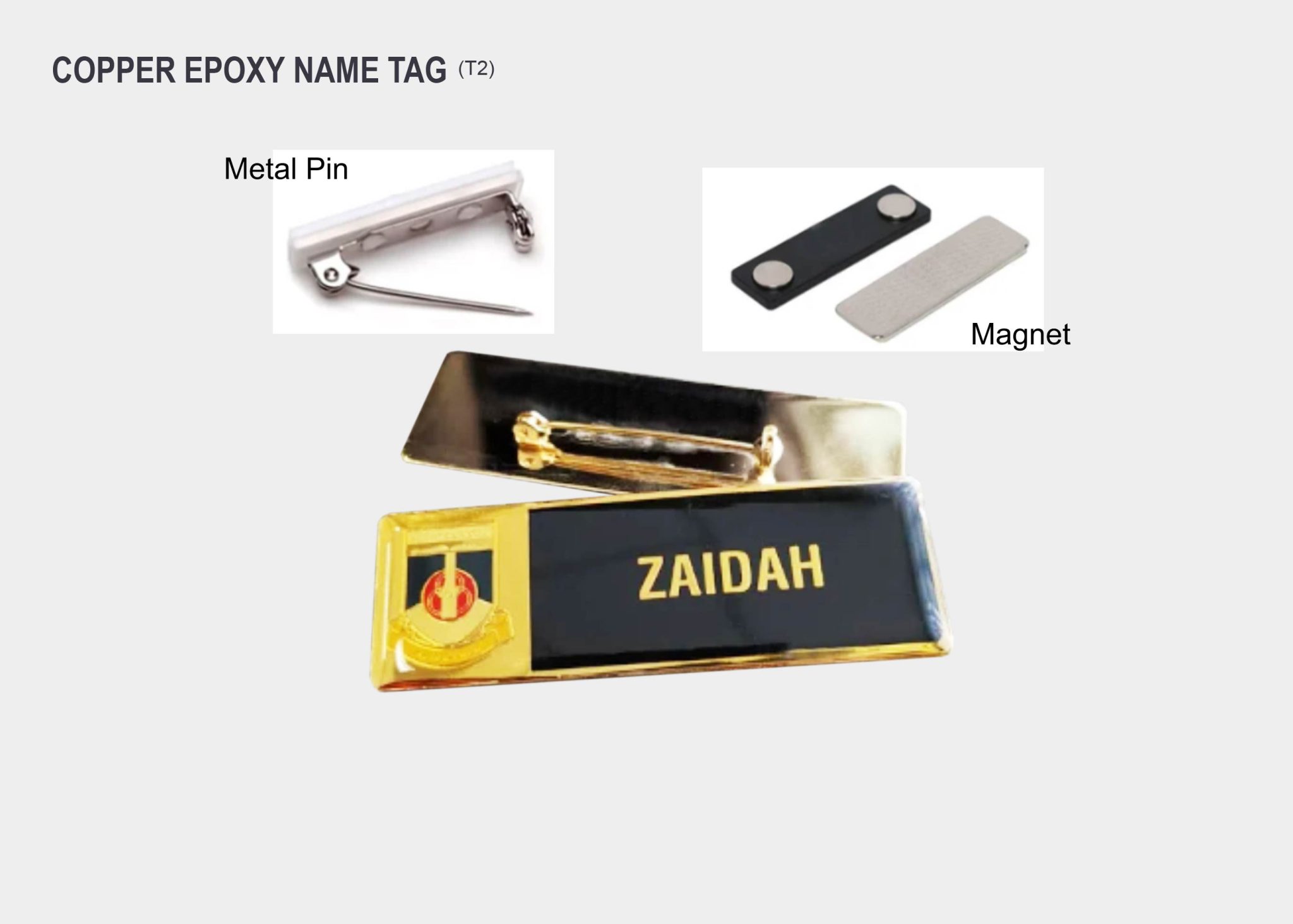 Copper Epoxy Name Tag T2 - GiftMall