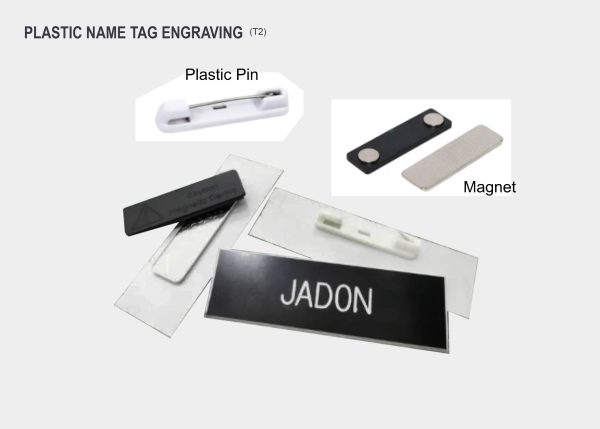 Plastic Name Tag Engraving T2 - GiftMall